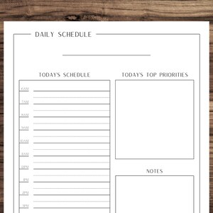 Printable PDF Minimalist Daily Schedule - Etsy