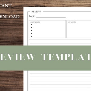 Printable Minimalist University Lecture Summary Template PDF Download ...