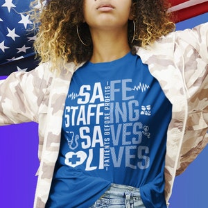 Safe Staffing Saves Lives Nurse T-shirt, Save Nursing Shirt, Nurse ...