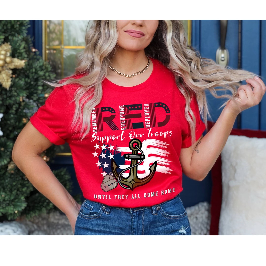 RED Friday Navy Anchor Shirt, RED Friday Military Shirt, Remember ...