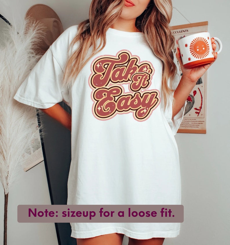Take It Easy Shirt Vintage Vibes Inspired Comfort Colors Tee - Etsy