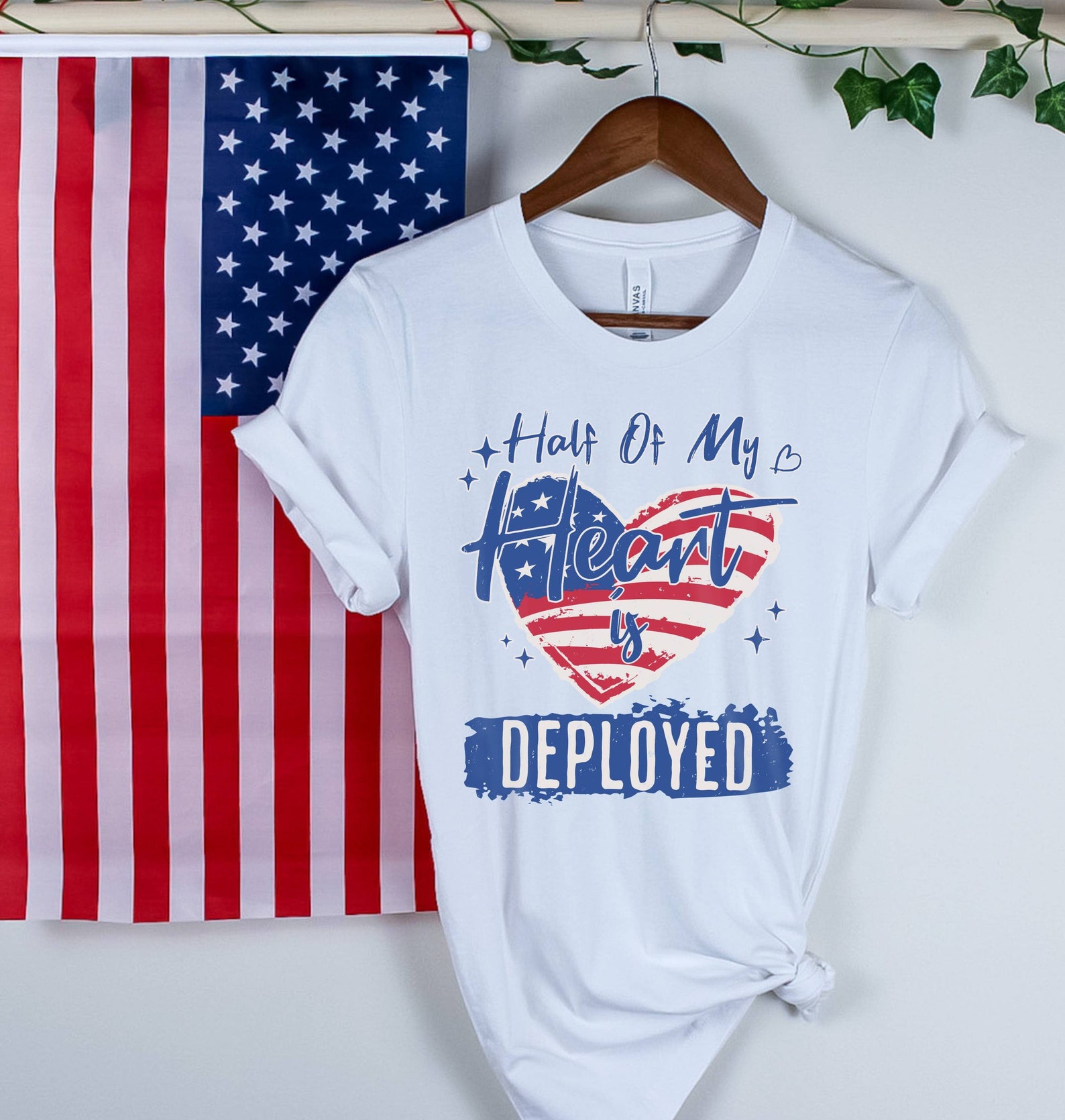 Half of My Heart is Deployed Shirt, Military Homecoming Deployment ...