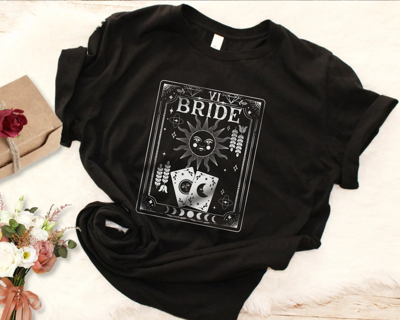 Witchy Bride, Bride's Coven Bachelorette Shirt, Tarot Bachelorette Tee ...