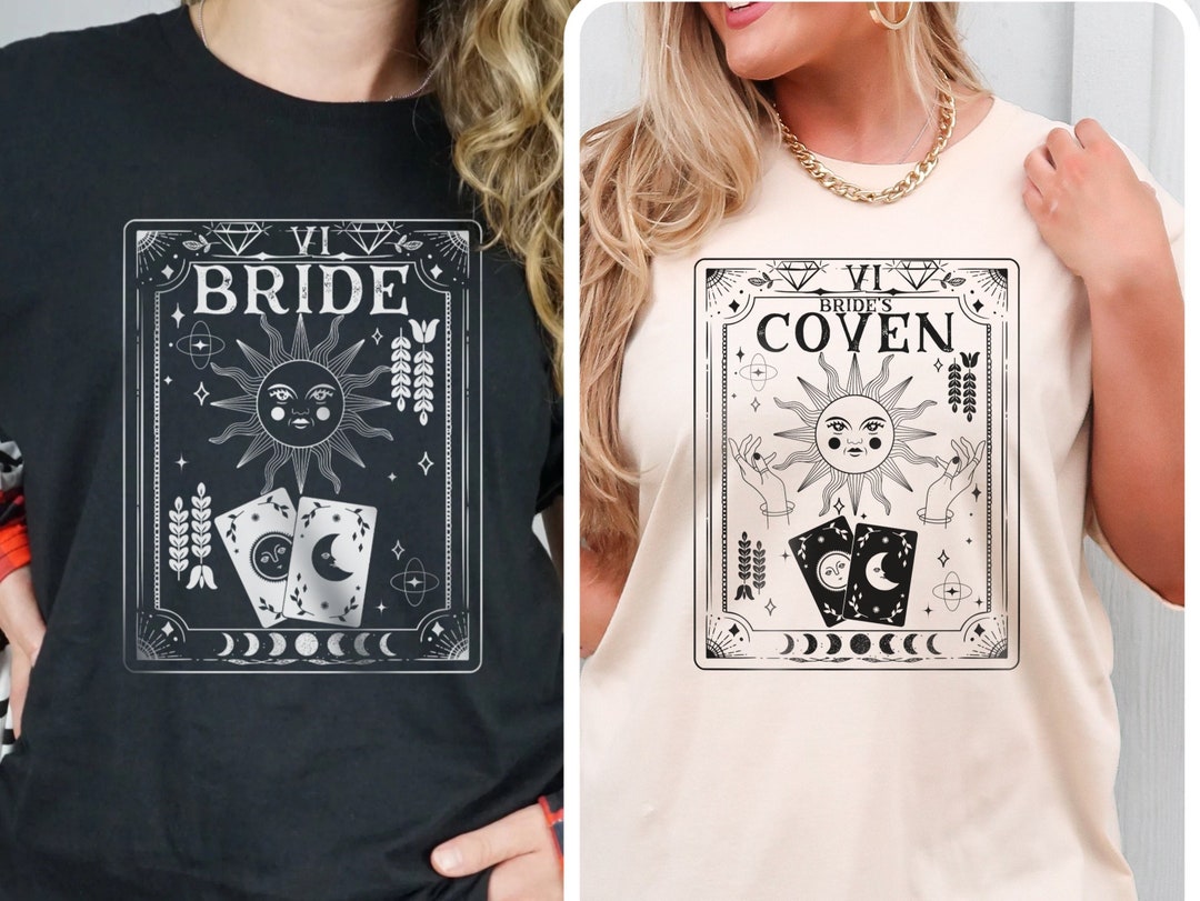 Witchy Bride, Bride's Coven Bachelorette Shirt, Tarot Bachelorette Tee ...