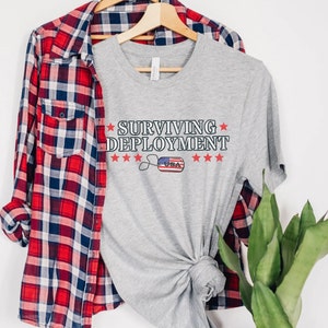 Surviving Deployment Shirt, Remember Everyone Deployed Shirt, RED ...