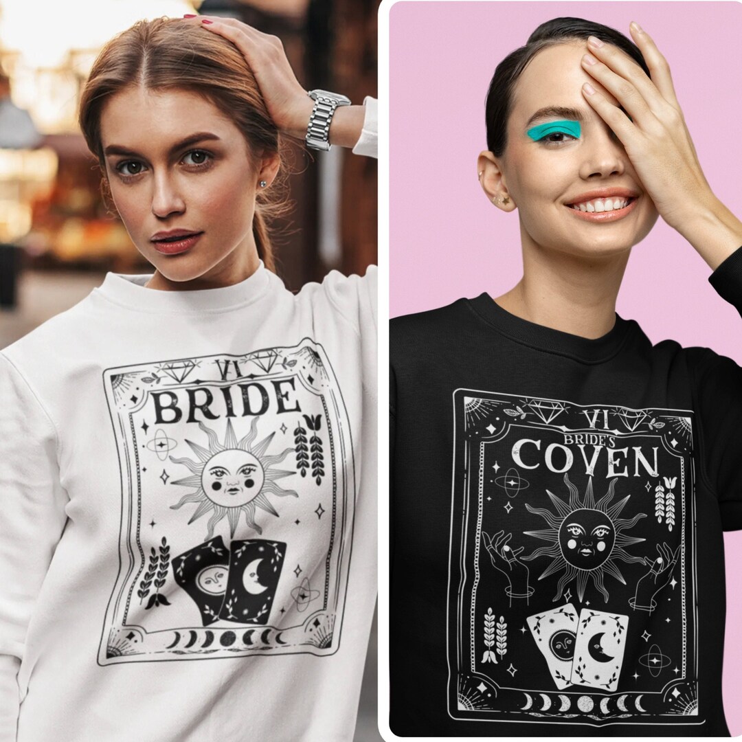 Witchy Bride Bride's Coven Bachelorette Sweatshirt Tarot - Etsy