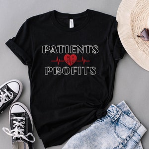Patients Over Profits T-shirt, Save Nursing Shirt, Nurse Strike March ...