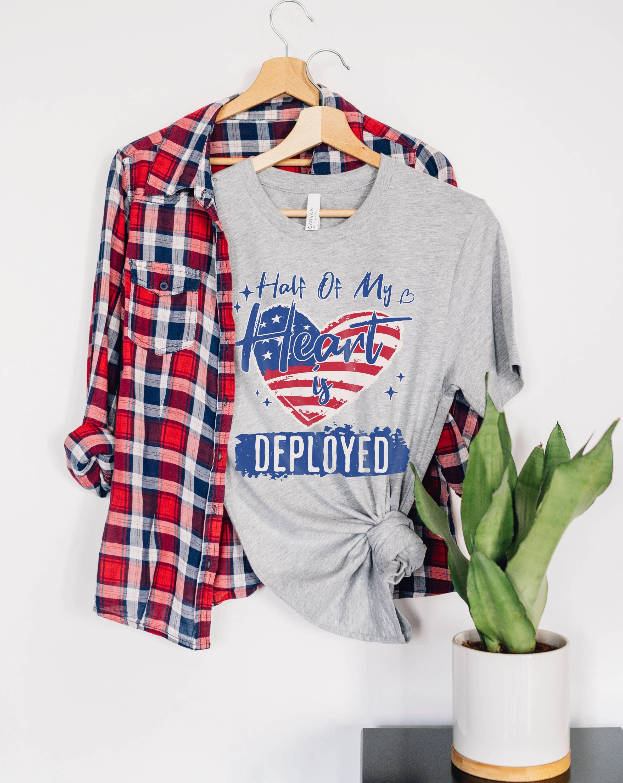 Half of My Heart is Deployed Shirt, Military Homecoming Deployment ...