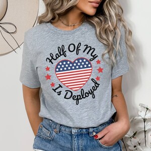 RED Friday Shirt, Half of My Heart is Deployed Deployment Shirt ...