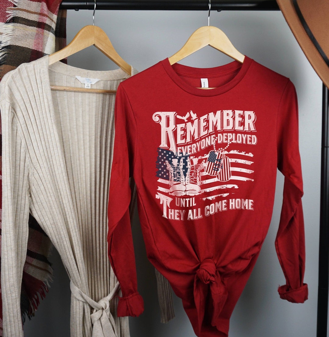 RED Friday Long Sleeve Shirt, Remember Everyone Deployed Shirt, RED ...