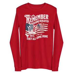 RED Friday Long Sleeve Shirt, Remember Everyone Deployed Shirt, RED ...