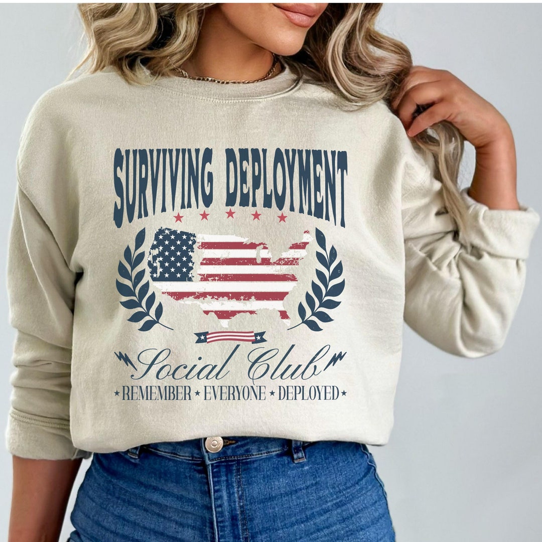 Surviving Deployment RED Friday Sweatshirt, Remember Everyone Deployed ...