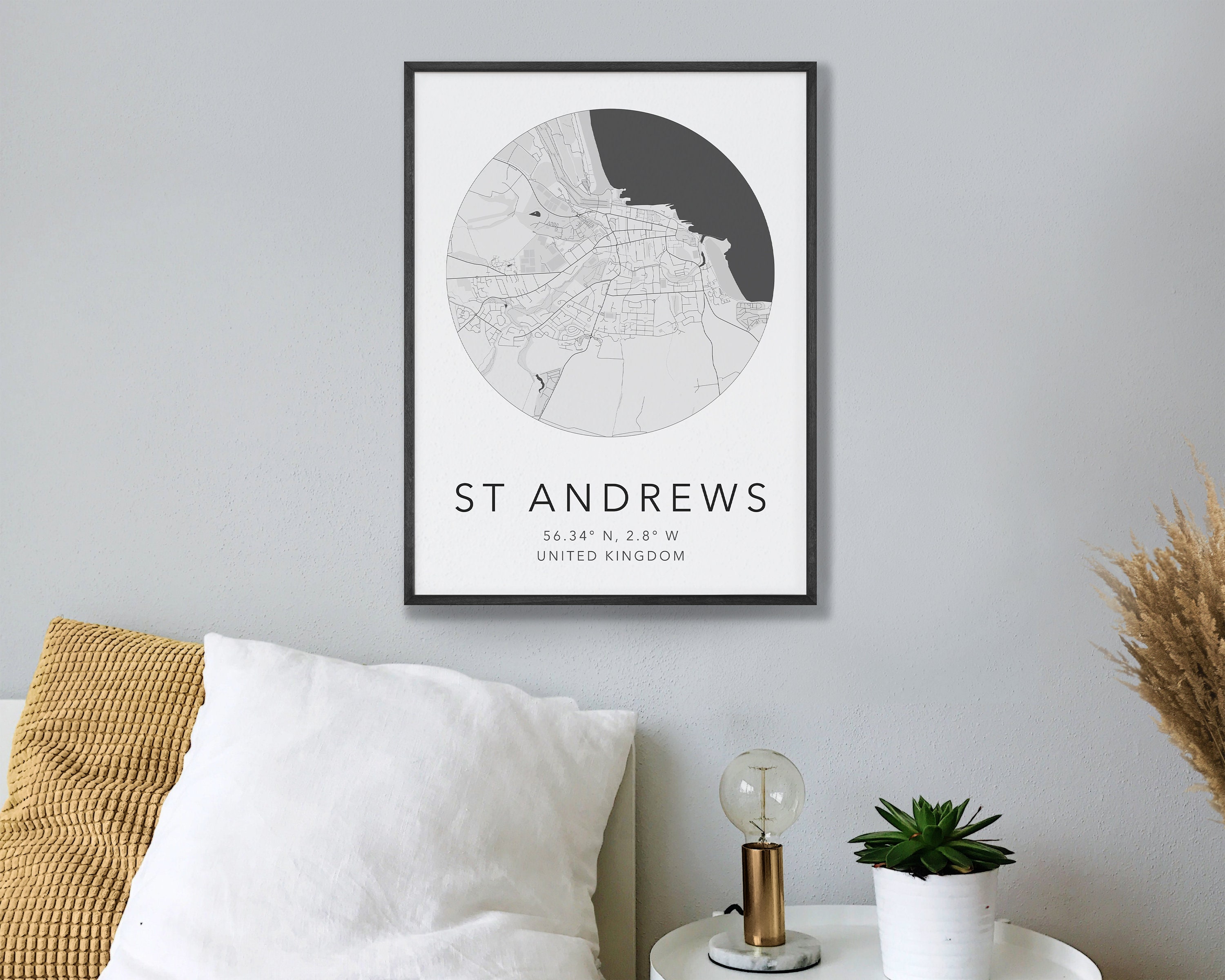 St. Andrews Map Print St. Andrews Scotland Print University of St ...