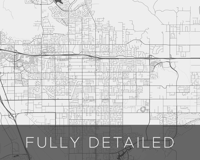 Moreno Valley Map Print | Map of Moreno Valley California | Minimalist ...
