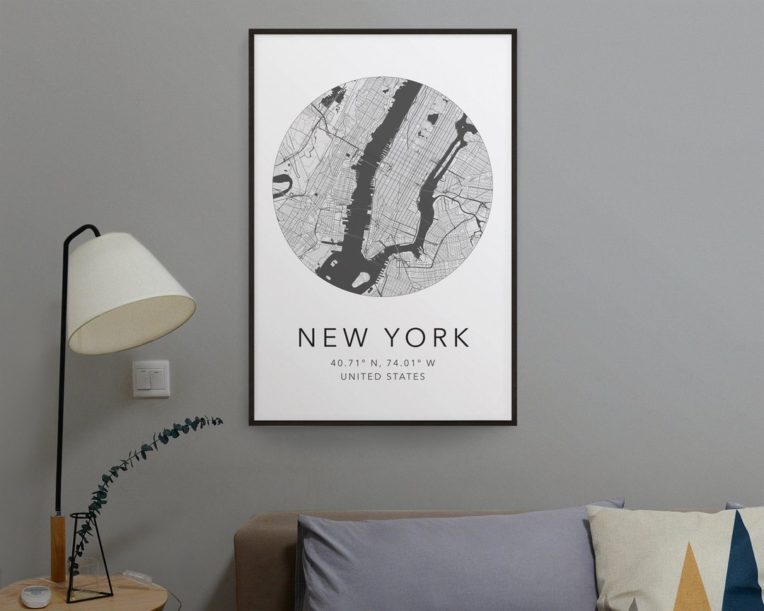 New York Map Print | City of New York Print | Map of New York ...