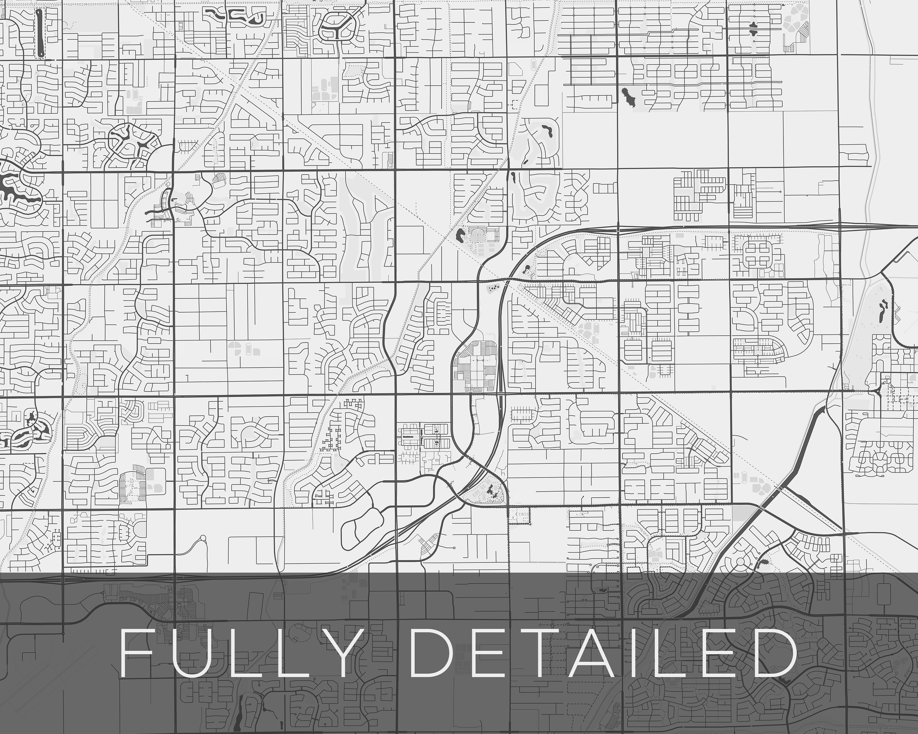 Gilbert Map Print City of Gilbert Print Map of Gilbert Arizona ...