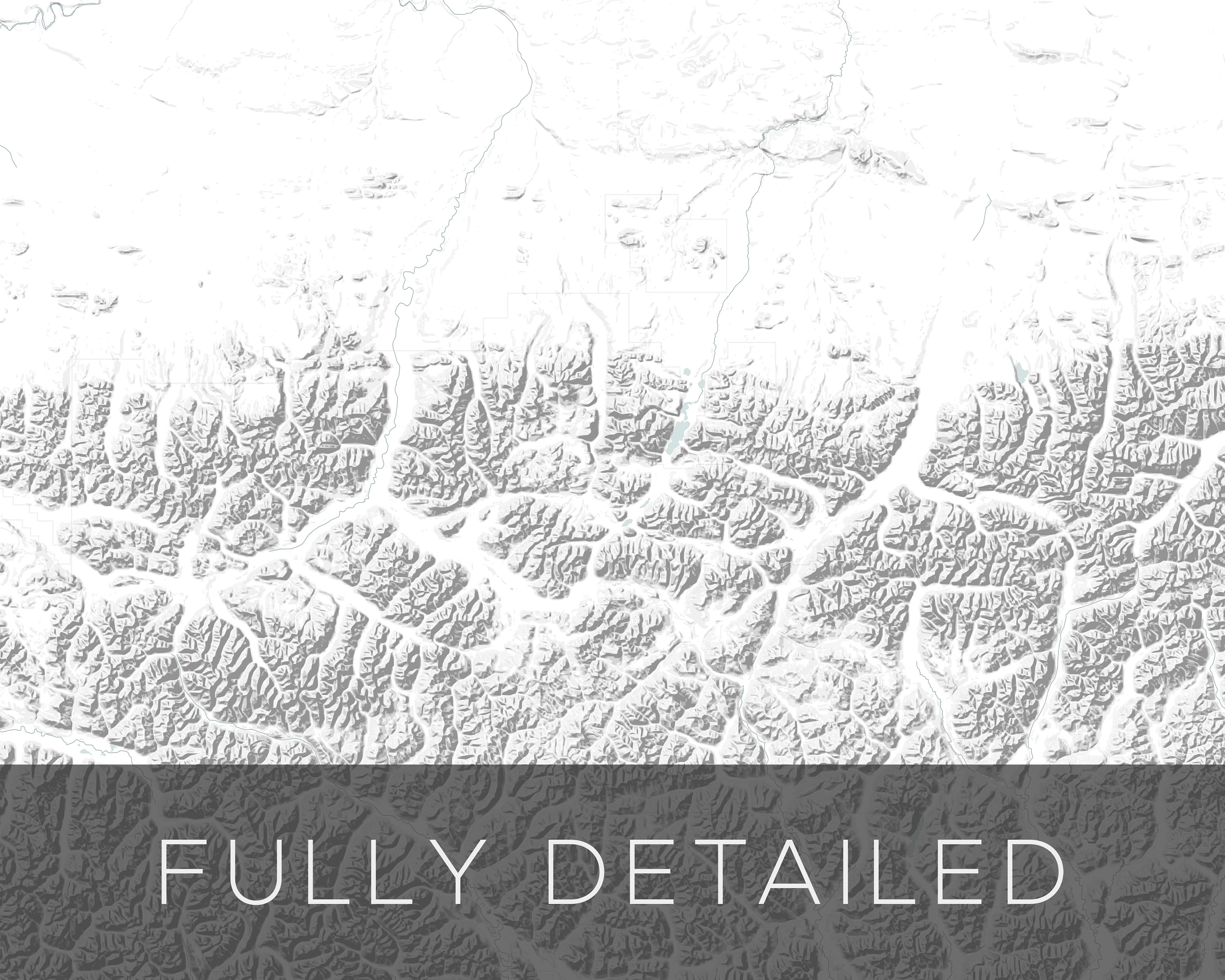 Gates of the Arctic National Park Map Print | Topographic Contour Map ...