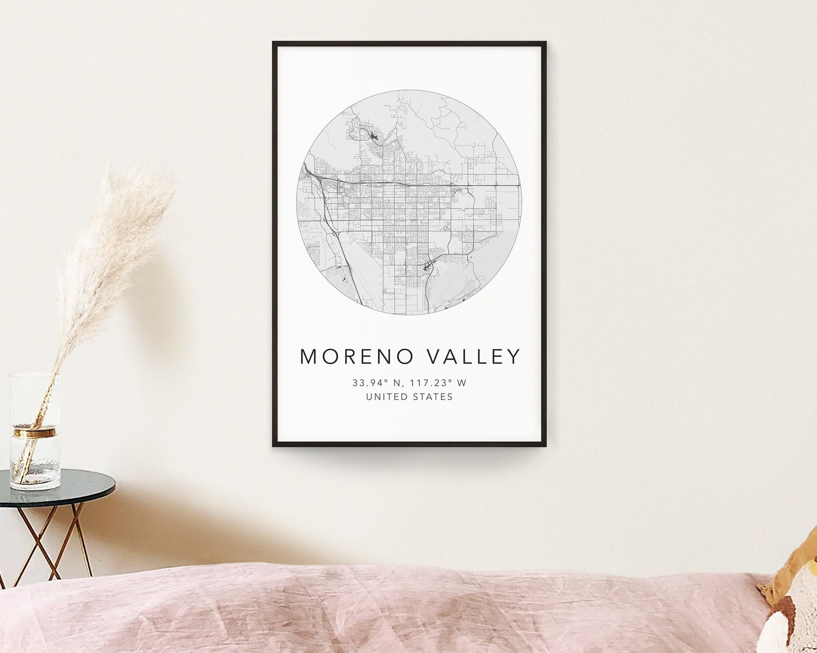 Moreno Valley Map Print | Map of Moreno Valley California | Minimalist ...