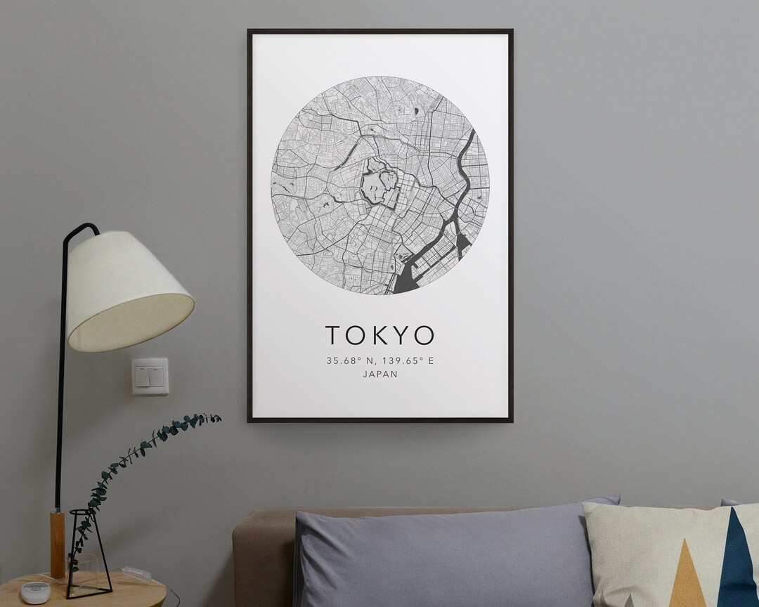 Tokyo Map Print | City of Tokyo Print | Map of Tokyo | Minimalist Map ...