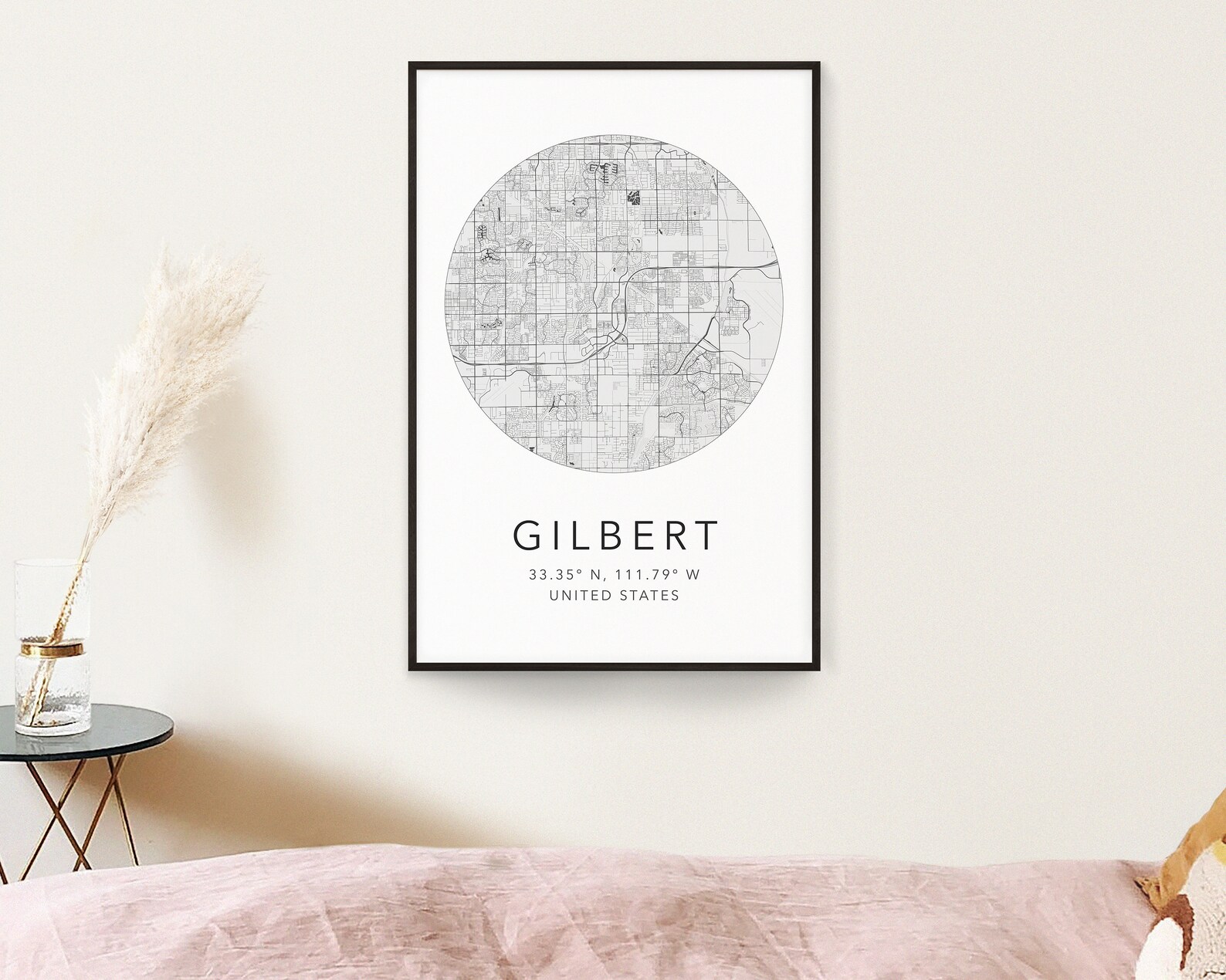Gilbert Map Print City of Gilbert Print Map of Gilbert Arizona ...