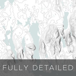 Acadia National Park Map Print | Topographic Contour Map | Acadia ...