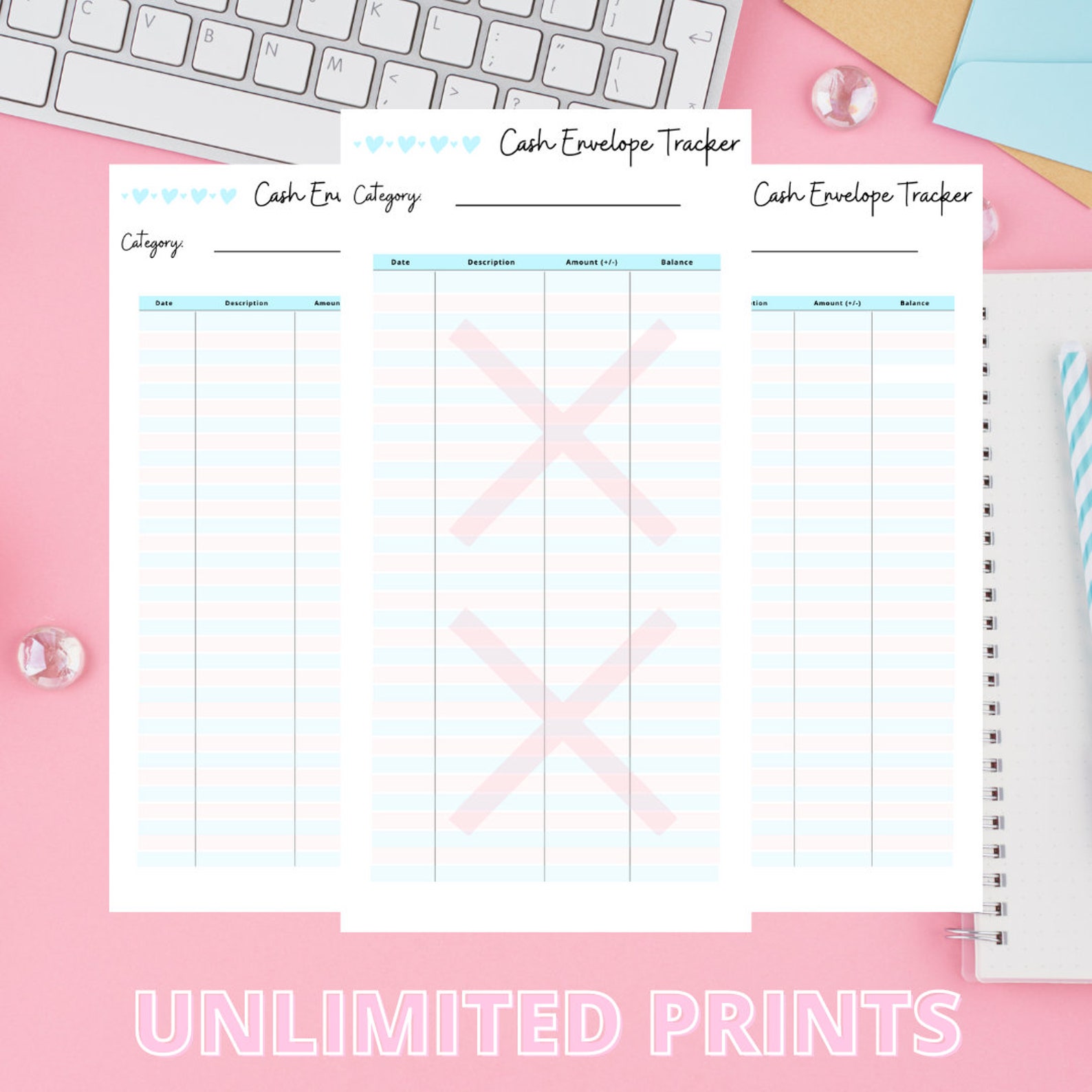 Printable Cash Envelope Tracker, Money Tracker, Cash Tracker Sheet ...