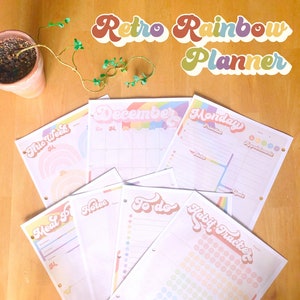 HUGE Planner Printable Bundle - Colorful, Fun, Boho, & Retro - 18-month ...