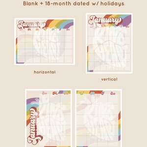 HUGE Planner Printable Bundle - Colorful, Fun, Boho, & Retro - 18-month ...