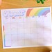 BLANK Landscape Calendar Printable - Retro Rainbow Collection - Etsy