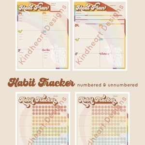 HUGE Planner Printable Bundle - Colorful, Fun, Boho, & Retro - 18-month ...