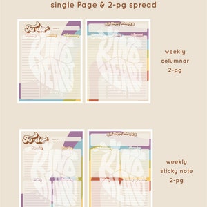 HUGE Planner Printable Bundle - Colorful, Fun, Boho, & Retro - 18-month ...
