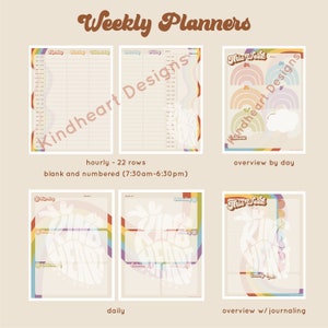 HUGE Planner Printable Bundle - Colorful, Fun, Boho, & Retro - 18-month ...