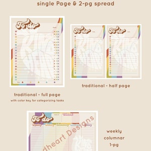 HUGE Planner Printable Bundle - Colorful, Fun, Boho, & Retro - 18-month ...