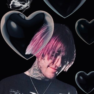 Lil Peep With Pink and Black Hair - Etsy