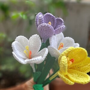 PDF Pattern Crochet Spring Crocus Flower Pattern, Easy Crochet Pattern ...