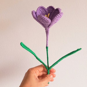 PDF Pattern Crochet Spring Crocus Flower Pattern, Easy Crochet Pattern ...