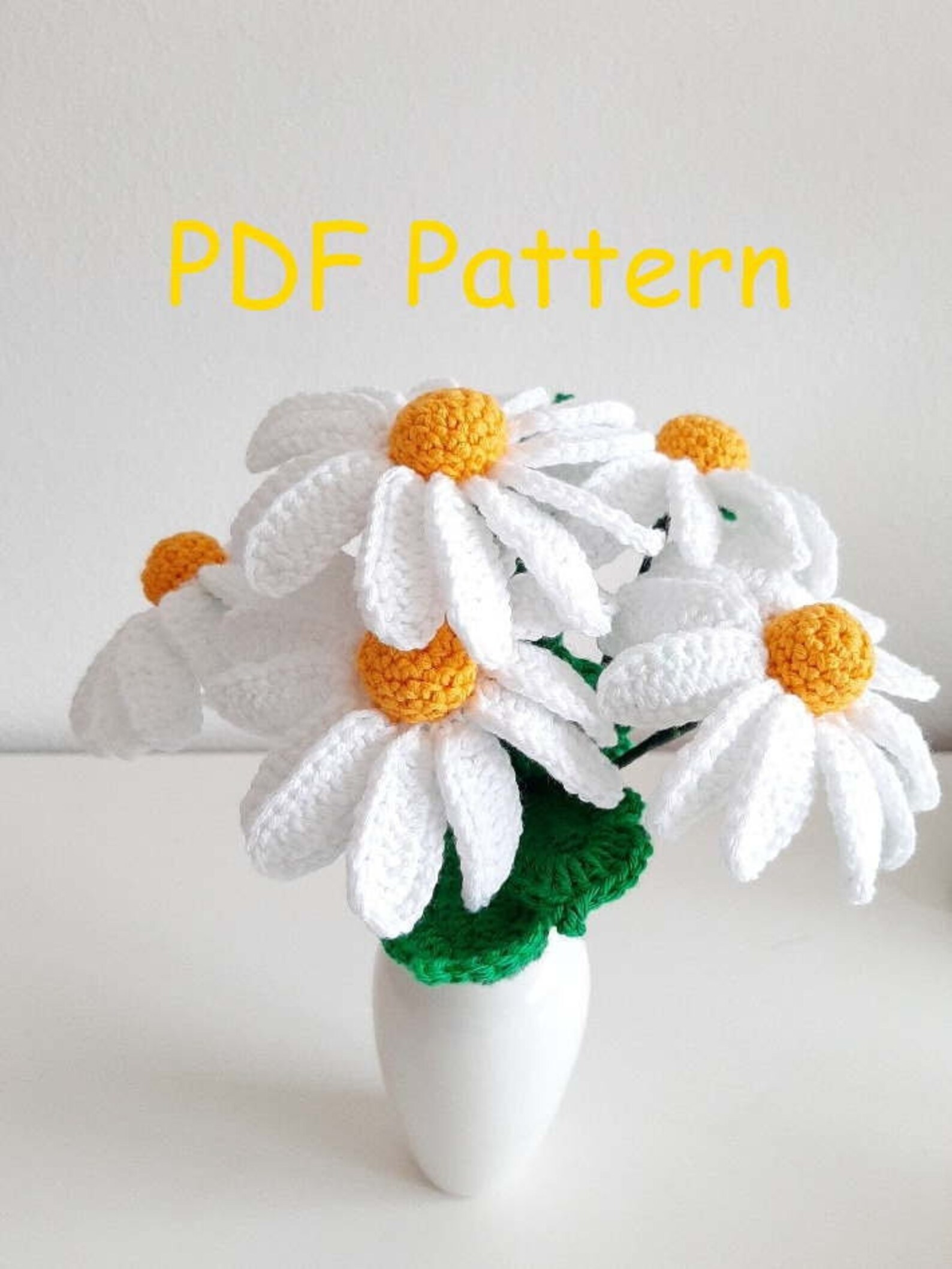 PDF Pattern Crochet Daisy Flower Pattern Easy Crochet Pattern - Etsy