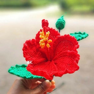 PDF Pattern Crochet Hibiscus Flower Pattern, Crochet Pattern PDF File ...
