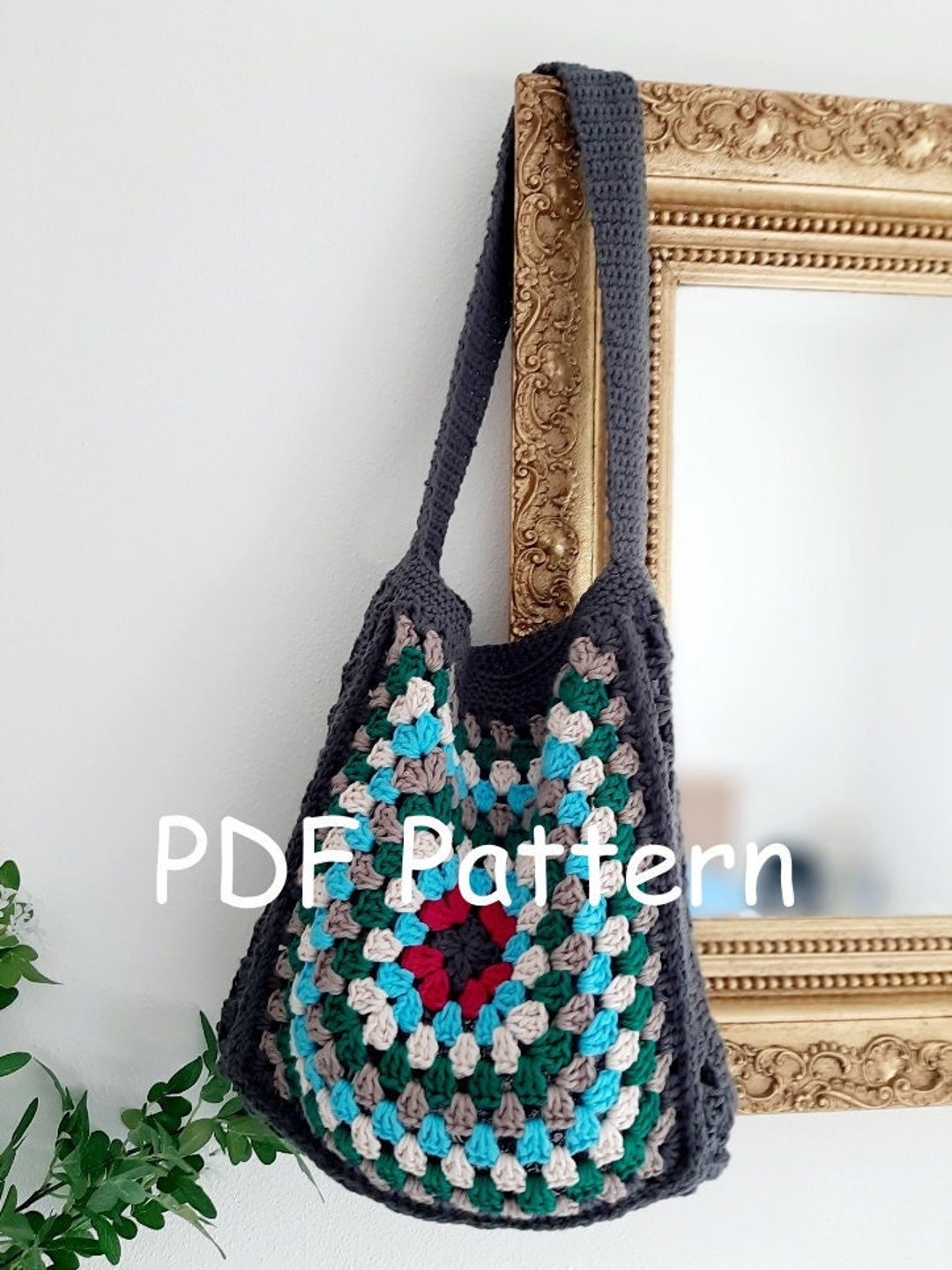 PDF Pattern Crochet Granny Square Shoulder Bag Crochet Bag - Etsy