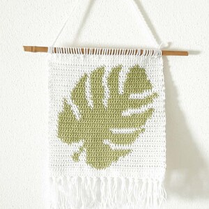 PDF Pattern Crochet Tapestry Monstera Leaf Wall Hanging, DIY Home Decor ...