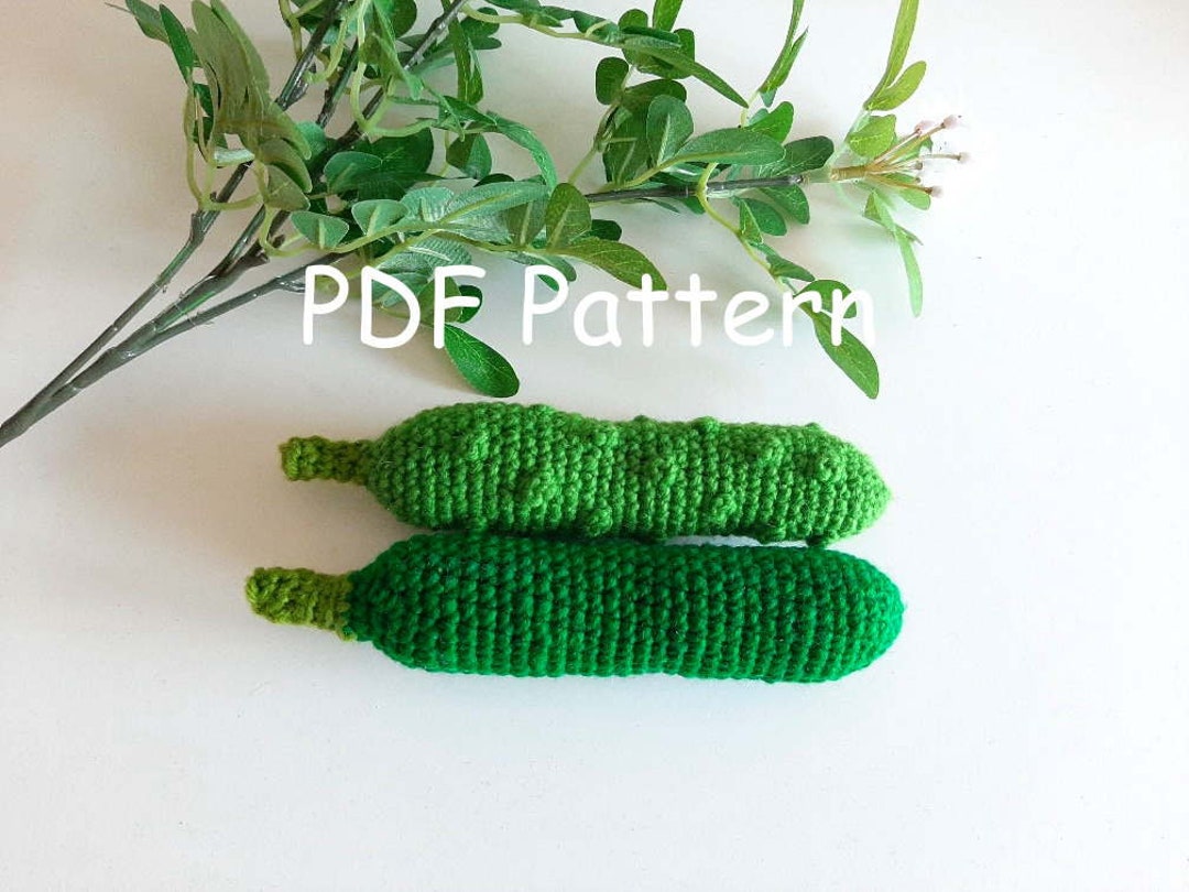 PDF Pattern Handmade Crochet Cucumber and Cougette - Etsy