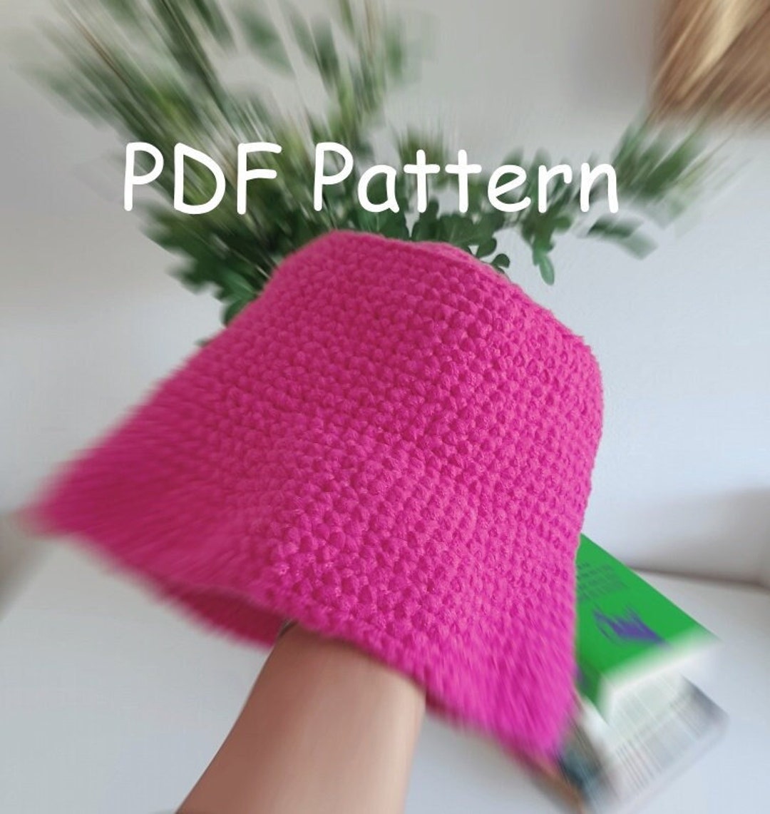 PDF Pattern Crochet Bucket Pink Hippy Style Hat, Rapper Hat, Ukraine ...