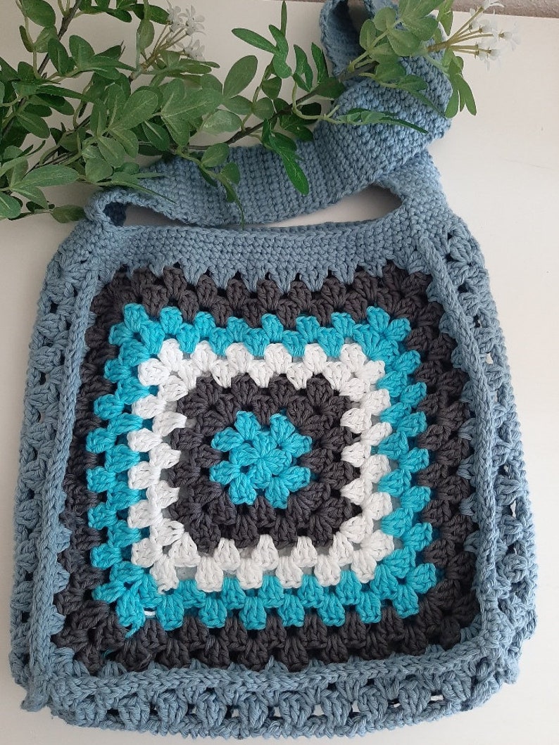PDF Pattern Crochet Granny Square Shoulder Bag Crochet Bag - Etsy
