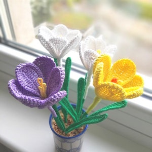 PDF Pattern Crochet Spring Crocus Flower Pattern, Easy Crochet Pattern ...