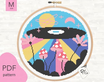 Trippy Cross Stitch Pattern - Etsy
