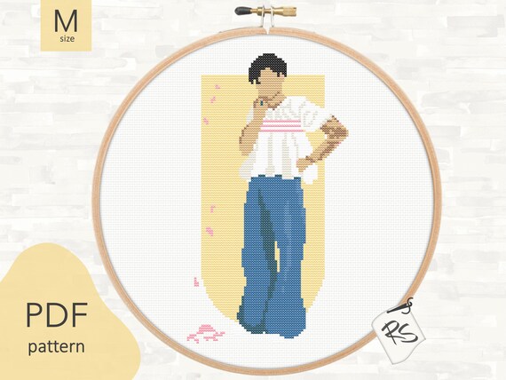 Sewing & Needlecraft Cross stitch Kit Easy to stitch DIY Harry Styles ...