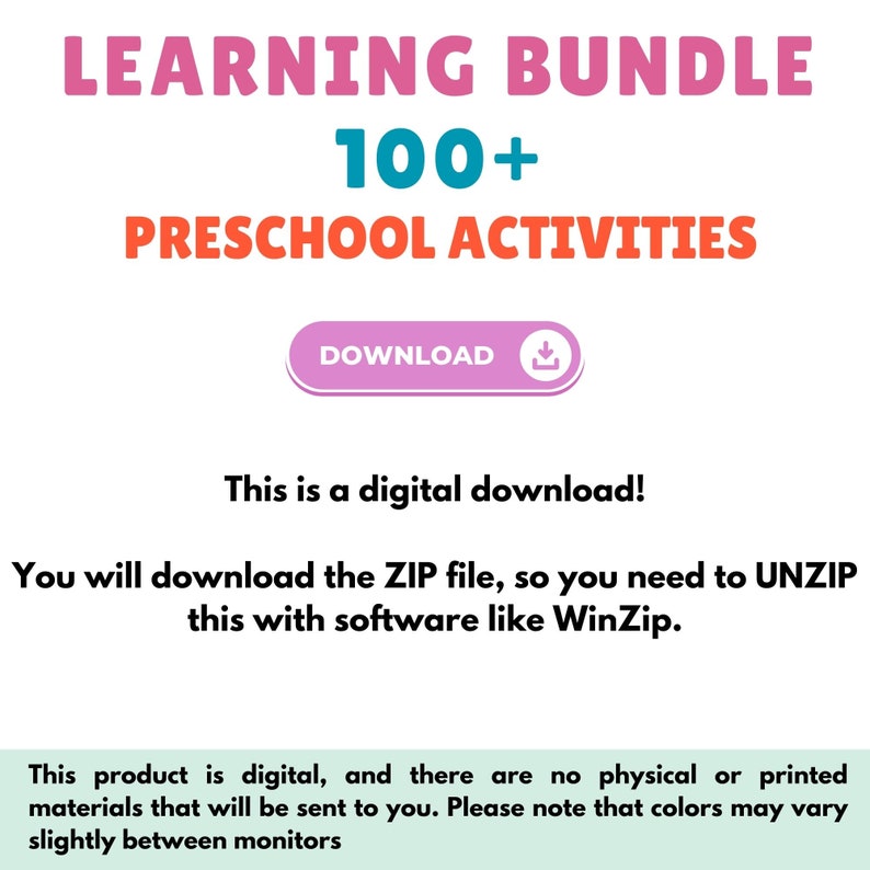 Educational Bundle Preschool & Pre-k Printable Activity Sheets Coloring ...