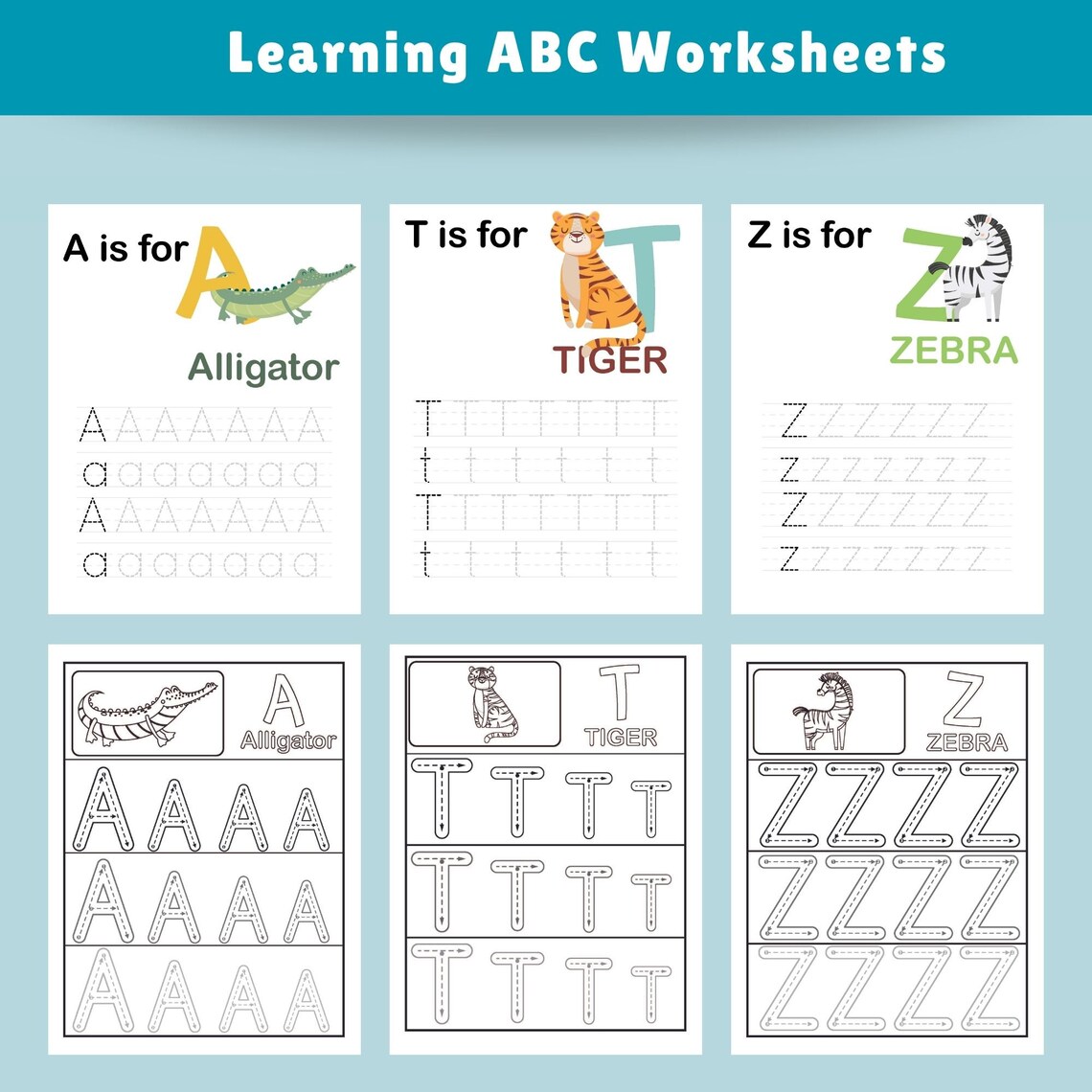 Educational Bundle Preschool & Pre-k Printable Activity Sheets Coloring ...