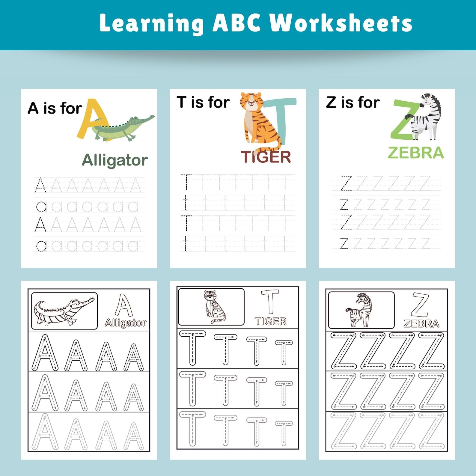 Educational Bundle Preschool & Pre-k Printable Activity Sheets Coloring ...