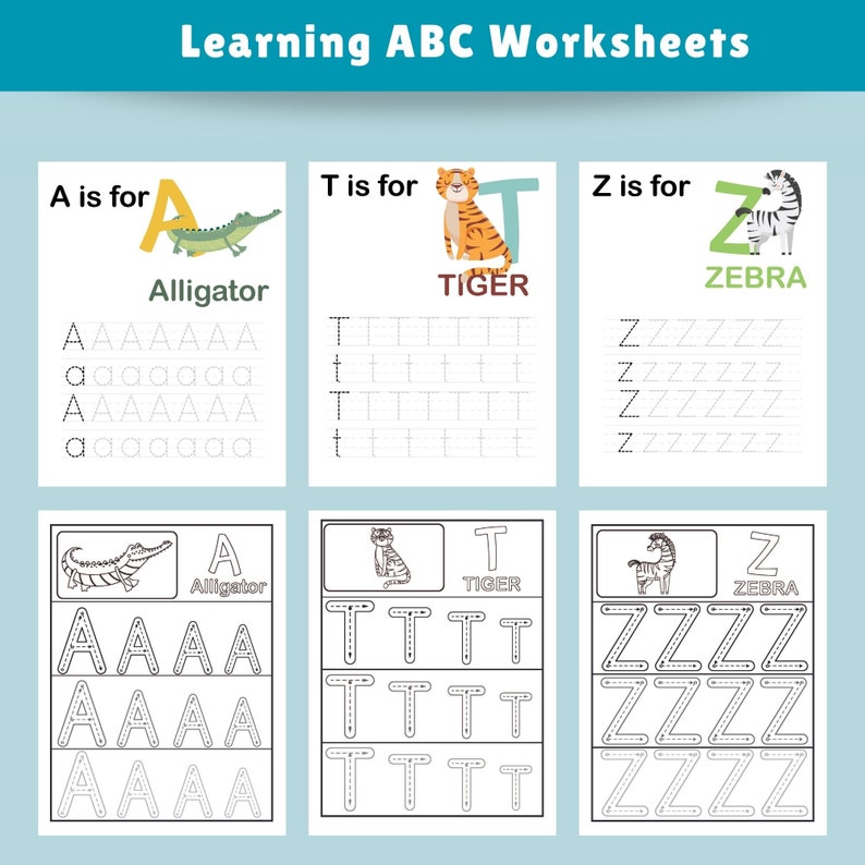 Educational Bundle Preschool & Pre-k Printable Activity Sheets Coloring ...